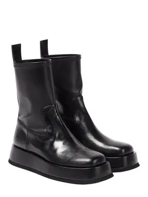 GIA BORGHINI Rosie Platform Ankle Boots - Black