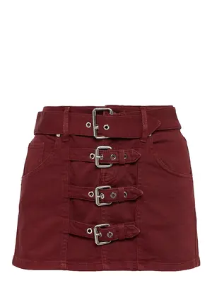 Blumarine Denim Mini Skirt - Red