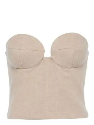 Magda Butrym Cashmere Bustier - Beige