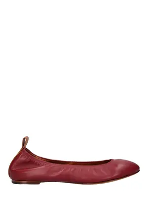 LANVIN LANVIN 5mm Leather Ballerina Flats Bordeaux