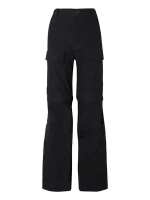 Balenciaga Paneled Cotton-ripstop Cargo Trousers - Black
