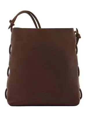 Il Bisonte Snodo Knot Leather Shoulder Bag Caff
