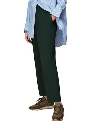 Whistles Lila Slim Fit Stretch Trousers - Dark Green