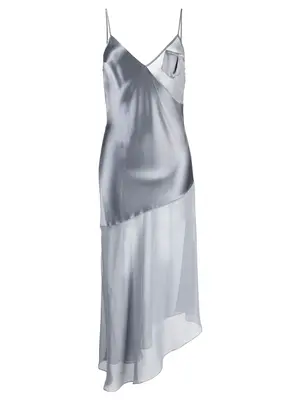 Fleur Du Mal Fleur Du Mal Satin Slip Dress Silver