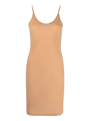 JIL SANDER V-neck Minidress - Brown