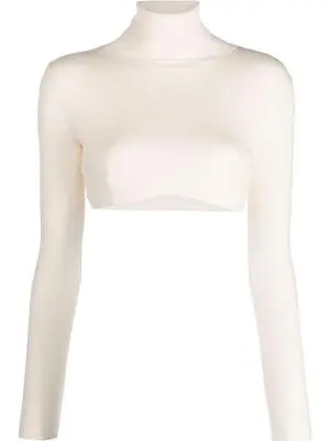 ELISABETTA FRANCHI Roll Neck Knit Top