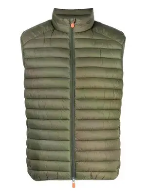 SAVE THE DUCK High-neck Quilted Gilet - Green