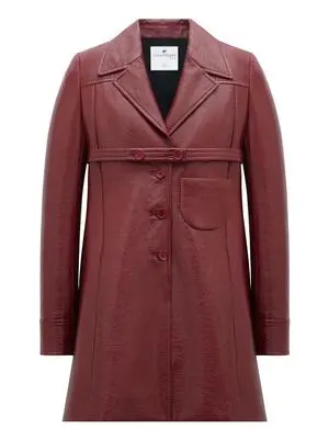 COURREGES Heritage Belted Vinyl Coat - Red