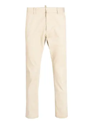 Dsquared2 Low-rise Slim-fit Cotton Chinos - Neutrals
