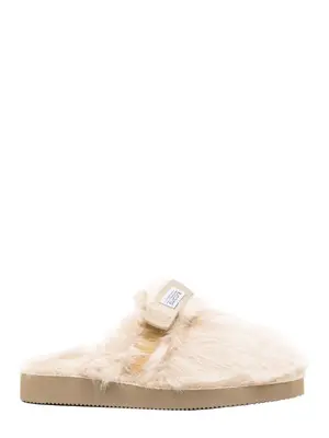 Suicoke Zavo-2eu Faux-fur Slides - Neutrals