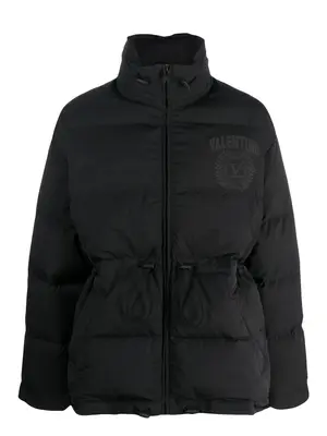 Valentino Garavani Logo-print Padded Jacket - Black