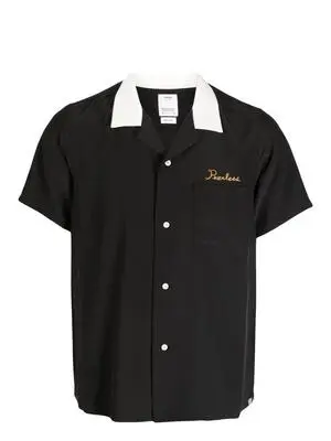 Visvim Logo-embroidered Silk Shirt - Black