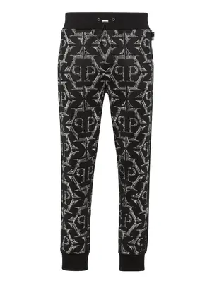 Philipp Plein Logo-print Cotton Track Pants - Black