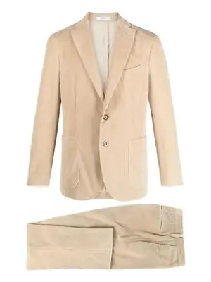 Boglioli Single-breasted Corduroy Suit - Neutrals