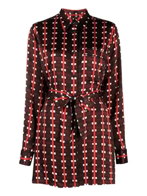 WALES BONNER Check-print Blouse - Brown