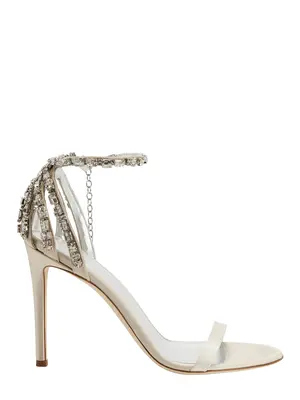 GIUSEPPE ZANOTTI 105mm Adele Crystal Sandals - Pink