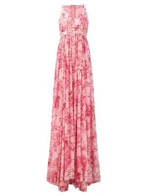 Giambattista Valli Floral-print Georgette Gown - Pink