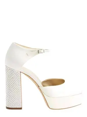 GIUSEPPE ZANOTTI 120mm Bebe Pixel Platform Pumps - White