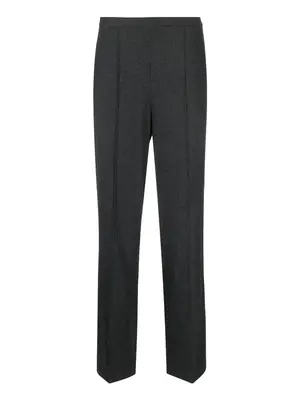 Vince High-waisted Tapered Trousers - Grey