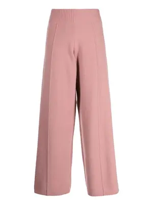 Pringle Of Scotland Seam-detail Wide-leg Trousers - Pink