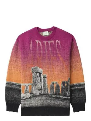 Aries Henge Illustration-print Jumper - Pink