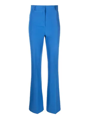HEBE STUDIO Georgia Flared Tailored Trousers - Blue