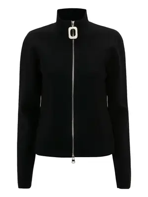 JW Anderson Zip-up Fine-knit Cardigan - Black