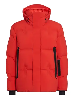 Zegna Drawstring Hood Puffer Jacket - Red