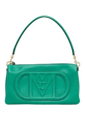 Mcm Small Travia Leather Shoulder Bag - Green