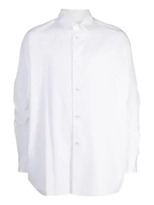 FUMITO GANRYU Long-sleeve Cotton Shirt - White