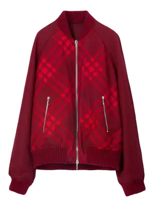 Burberry Reversible Check-print Bomber Jacket - Red