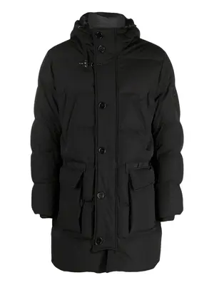 FAY Hooded Padded Coat - Black
