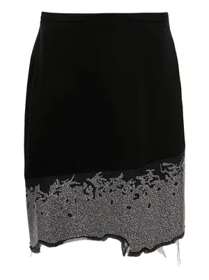 JW Anderson Glitter-detail Asymmetric Skirt - Black