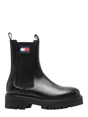 Tommy Hilfiger Urban 50mm Leather Boots - Black