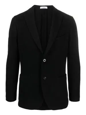 Boglioli Knitted Single-breasted Blazer - Black