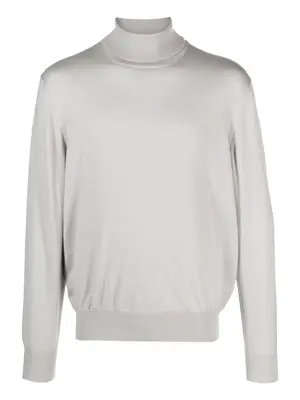 D4.0 Virgin Wool Roll-neck Jumper - Neutrals