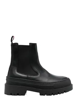 Tommy Hilfiger Chelsea Leather Boots - Black