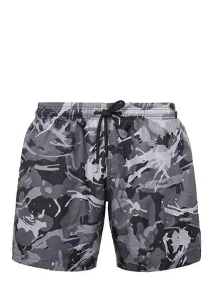 PLEIN SPORT Camouflage-print Swim Shorts - Black