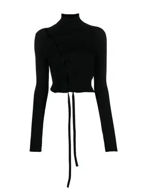 SSHEENA Roll-neck Ribbed Jumper - Black