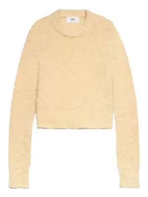 Ami Crew-neck Brushed Jumper - Neutrals