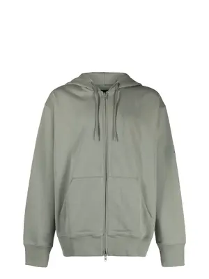 Y3 Zip-up Organic Cotton Hoodie - Green