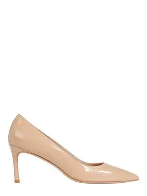 STUART WEITZMAN Leigh 75 Patent-leather Pumps - Beige