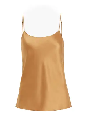 Vince Vince. Silk-Satin Crepe Camisole Camel
