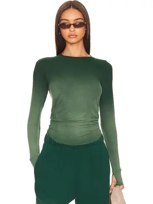 Michael Lauren Alick Long Sleeve Tee - Vintage Emerald