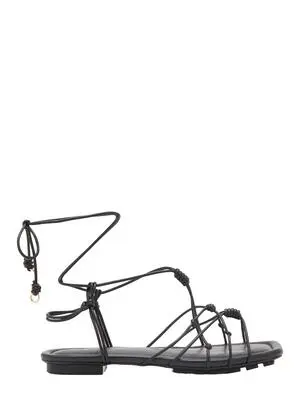 ULLA JOHNSON Freya Knotted Leather Sandals