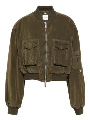 Blumarine Velvet Bomber Jacket - Green