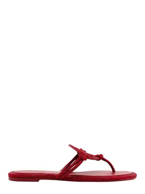 Tory Burch Tory Burch Miller Pave Logo Thong Sandals Ruby