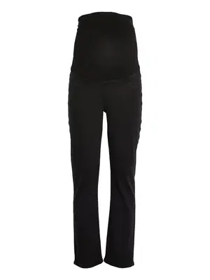 7 For All Mankind Maternity Straight Jeans - Black