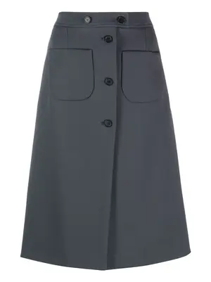 COURREGES A-line Midi Skirt - Grey