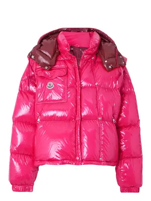 Moncler Karakorum Convertible Hooded Quilted Jacket - Pink